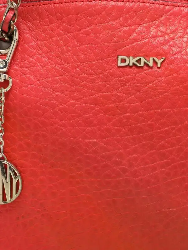 Dkny Leather Tote With Chain Straps