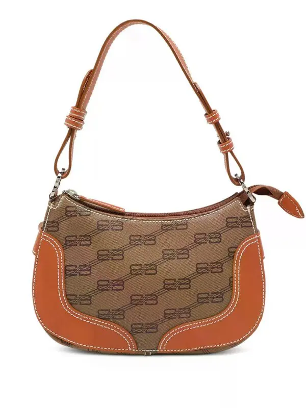 Balenciaga Bb Logo-pattern Leather Shoulder Bag