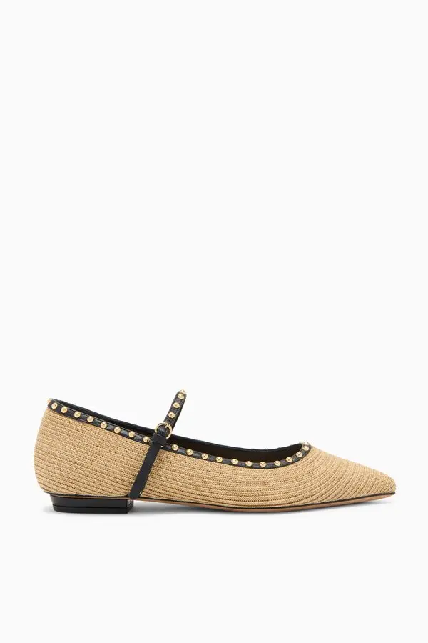 Ulla Johnson Hera Raffia Ballet Flat