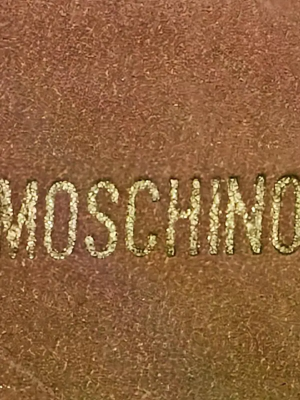 Moschino Leather Logo Buckle Belt