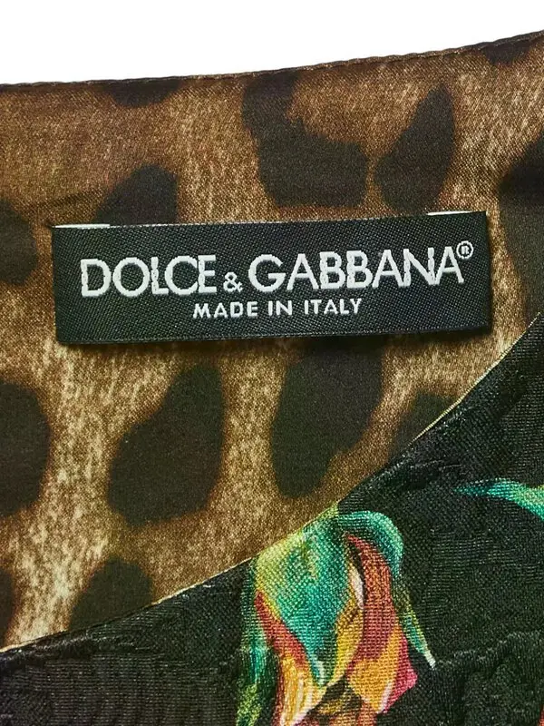 Dolce & Gabbana Floral Print Mini Dress - Black