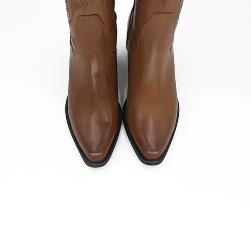 AMIE RAFA Mona Leather Western Boots