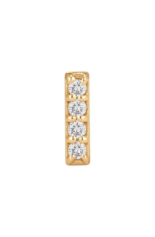 MADE BY MARY 14k Diamond Bar Stud Earring