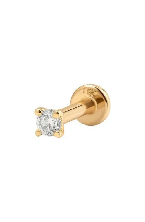 MADE BY MARY 14k Diamond Prong-set Stud Earring - 14k Solid Gold