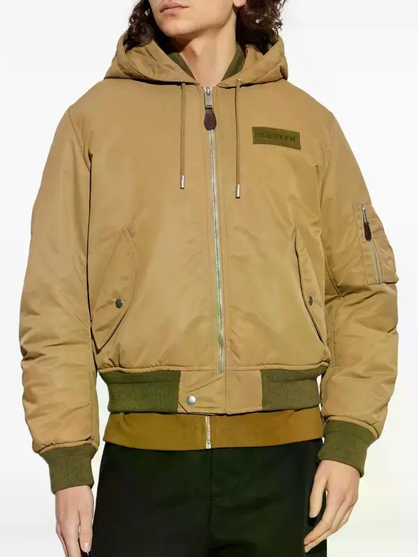 Alexander McQueen Hooded Zip-up Bomber Jacket