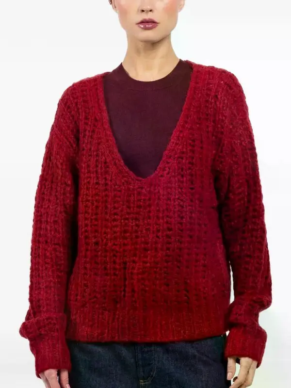 CUDDLEUP V-neck Oversized Sweater