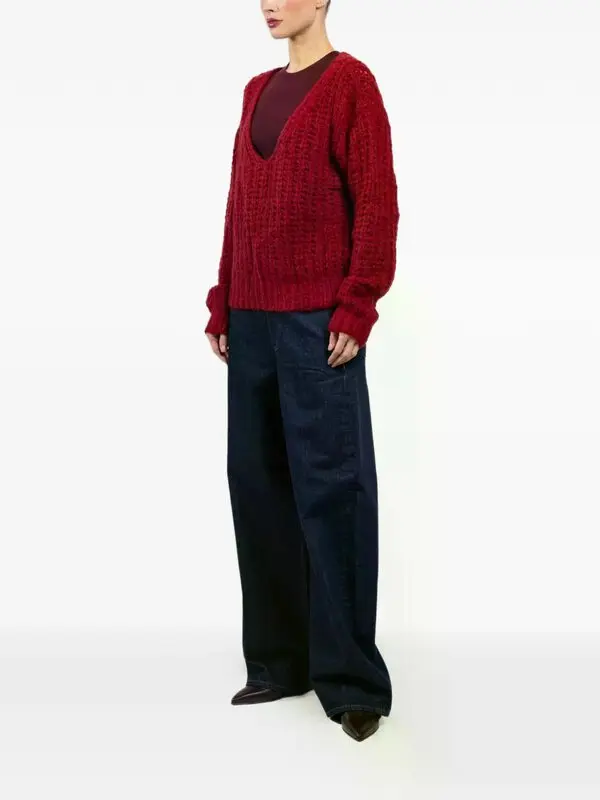 CUDDLEUP V-neck Oversized Sweater