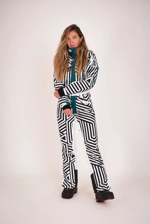 OOSC Fall Line Ski Suit - Black & White
