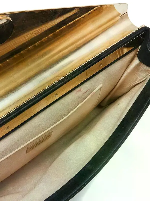 JIMMY CHOO Suede Rectangle Clutch - Black