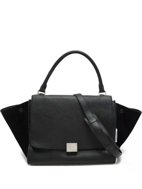Celine Trapeze Leather And Suede Handbag