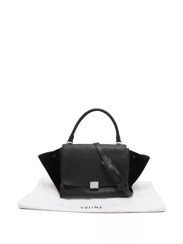 Celine Trapeze Leather And Suede Handbag