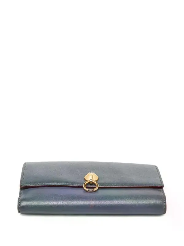 Fendi Logo-stamp Leather Compact Wallet