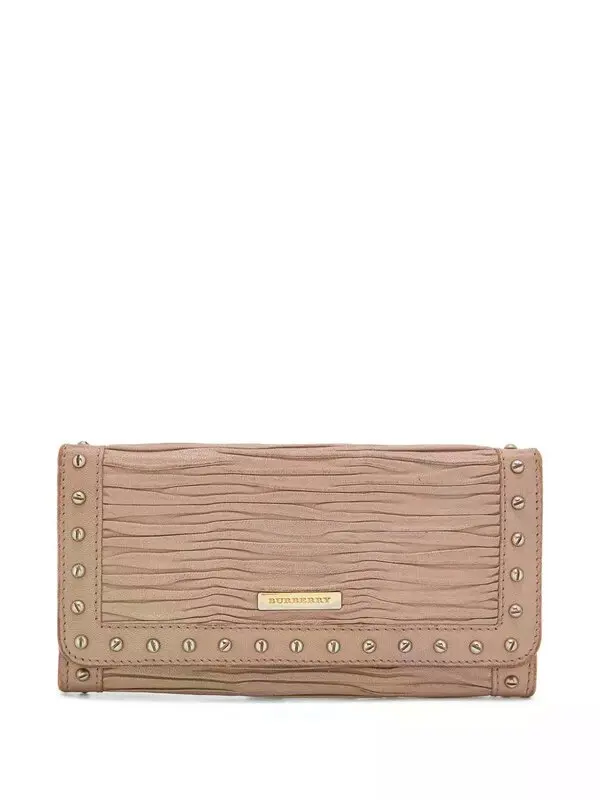 Burberry Stud-embellished Wallet - Pink