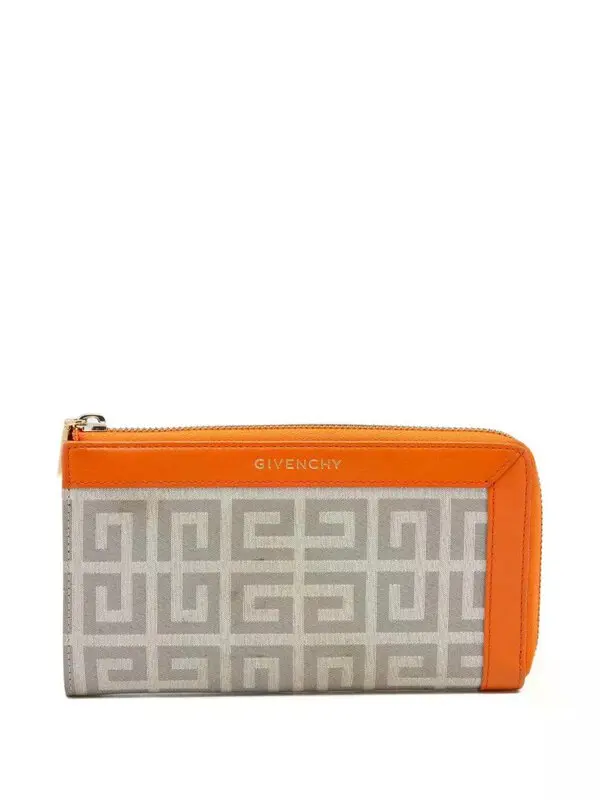 Givenchy Monogram-canvas Zip-around Wallet - Grey