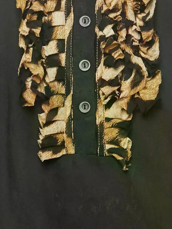 Just Cavalli Frilled Chiffon Blouse
