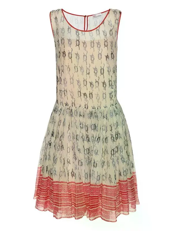 Valentino Garavani Chiffon Printed Mini Dress