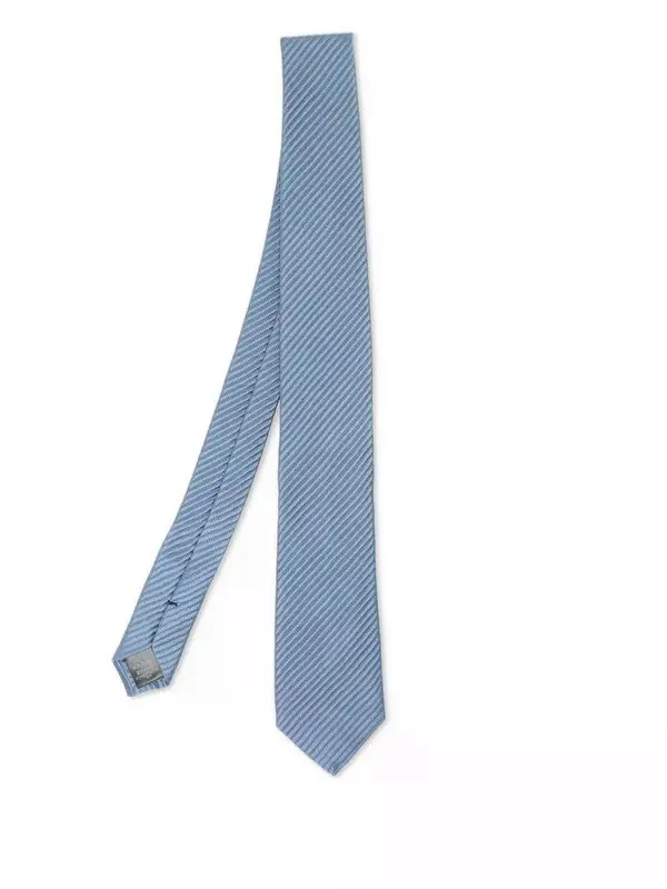 Dunhill Stripe-pattern Necktie - Blue
