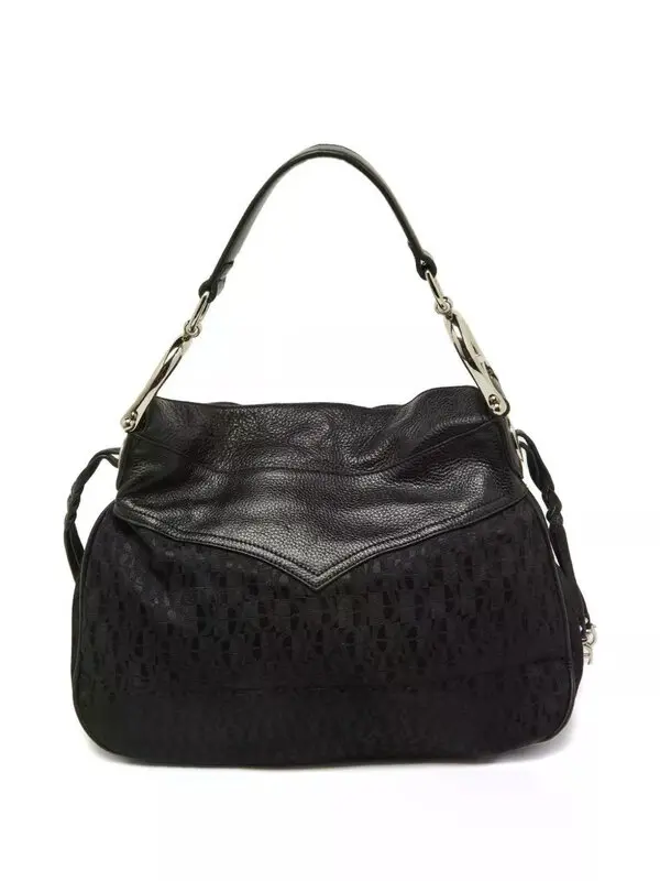 AIGNER Leather Monogram Tote Bag