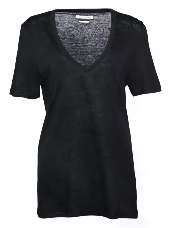 MARANT ETOILE V-neck Linen T-shirt