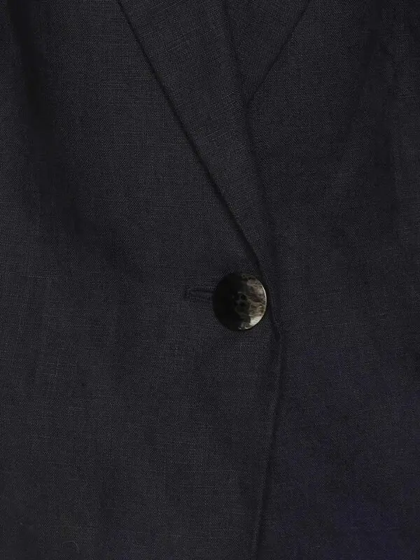 Marina Rinaldi Single-breasted Linen Blazer