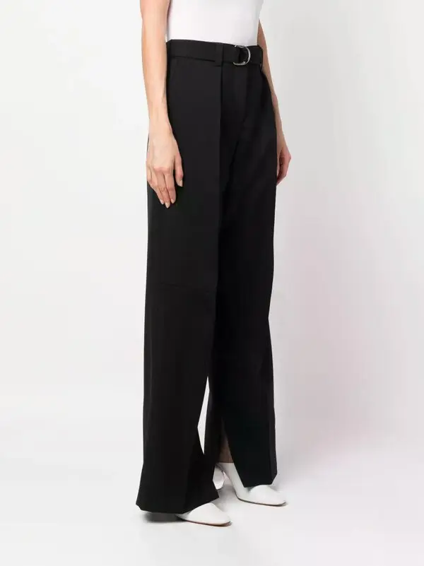 JIL SANDER Belted Waist Wide-leg Trousers