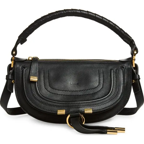 Chloé Mini Marcie Leather Camera Bag - Black