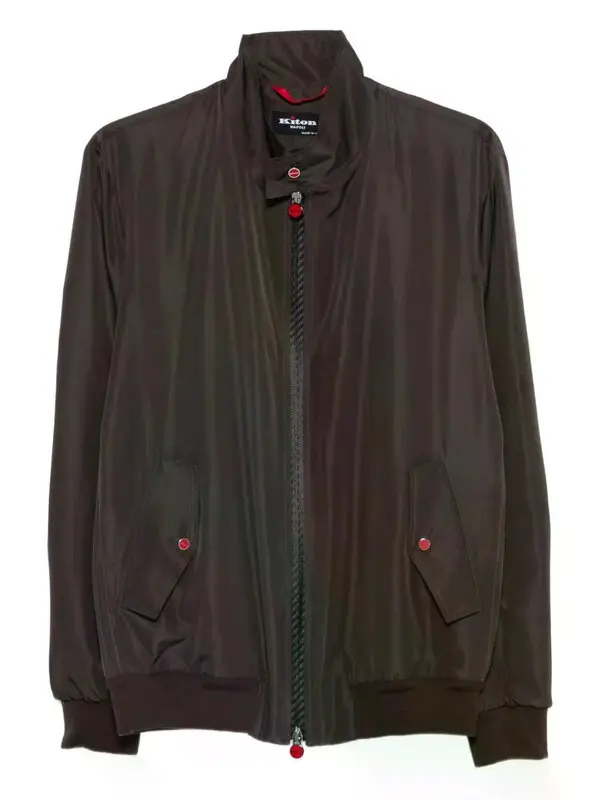 Kiton Zip-up Pocket Jacket - Brown