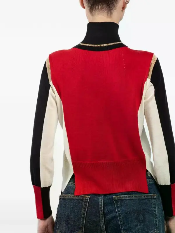 SHIRO SAKAI Colour Block Roll Neck Top