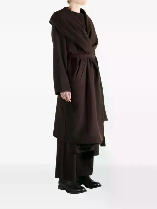 UMA WANG X 1436 Hooded Belted Coat