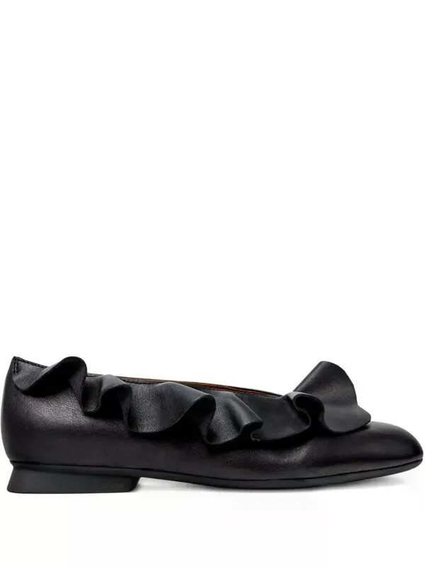 Camper Casi Myra Ruffled Ballerinas - Black