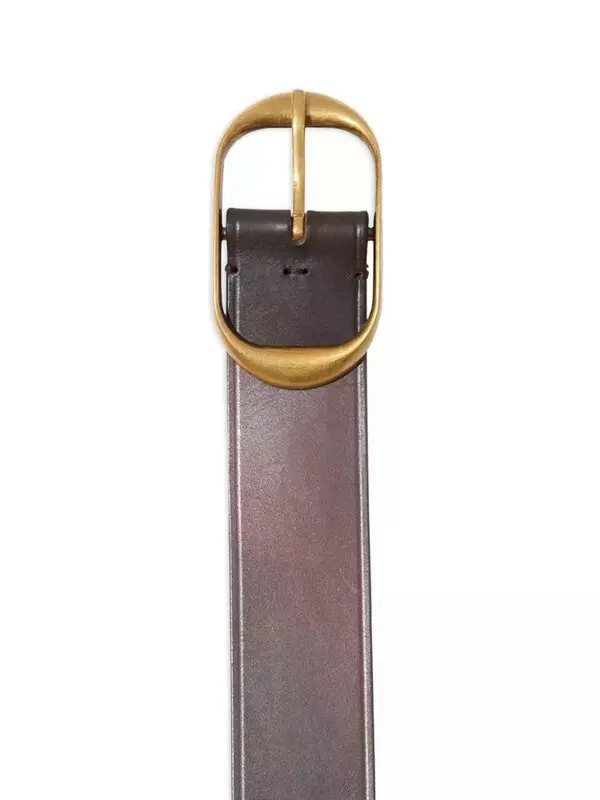 NILI LOTAN Rounded-buckle Leather Belt
