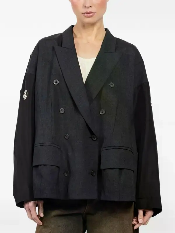 IBRIGU Jacquard Double-breasted Jacket