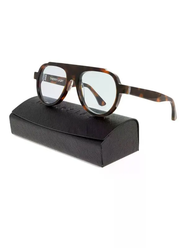 Thierry Lasry Dynasty Round-frame Sunglasses - Brown