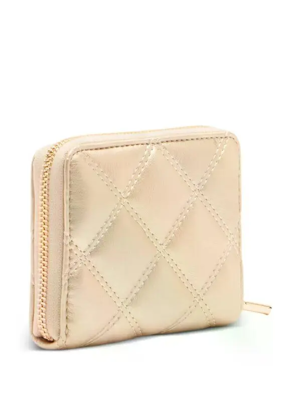 Liu Jo Monogram-plaque Quilted Wallet - Gold