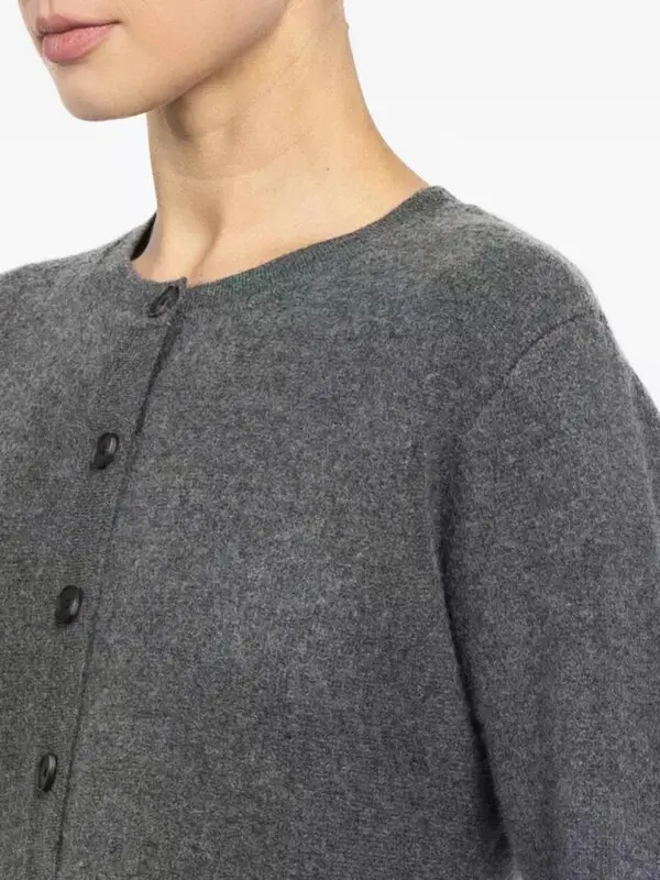 WHITE & WARREN Button-front Peplum Cardigan