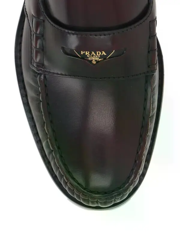 Prada Logo-plaque Penny Loafers