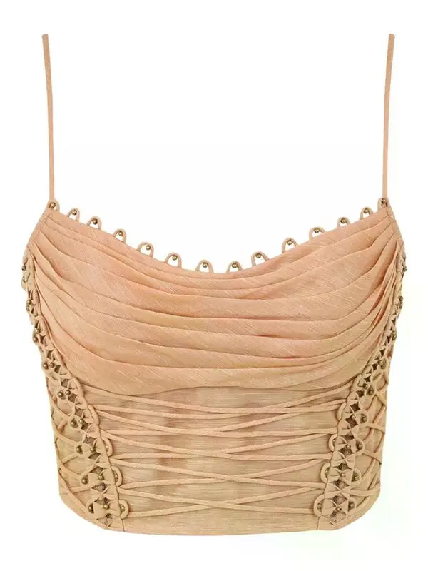 Zimmermann Rebellion Beaded Crop Top