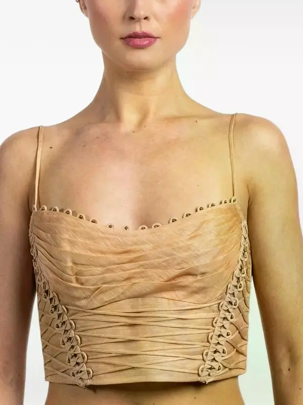 Zimmermann Rebellion Beaded Crop Top