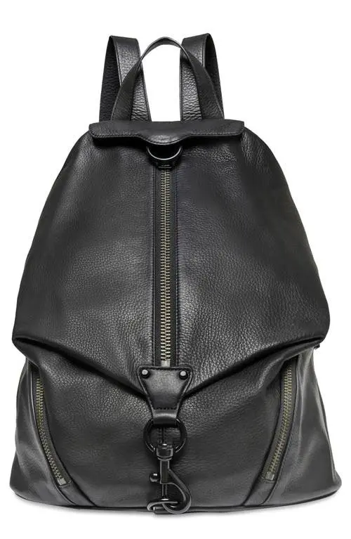 Rebecca Minkoff Jumbo Julian Leather Backpack - Black
