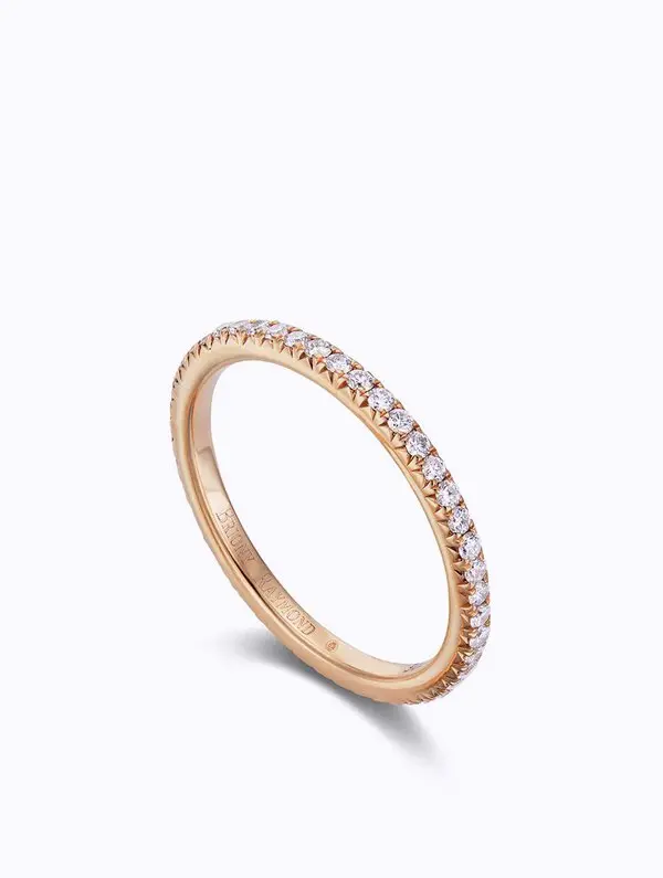 BRIONY RAYMOND Diamond Band Ring - 18 Karat Rose Gold