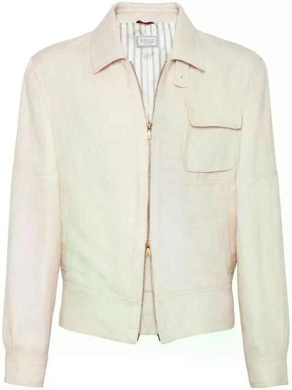 Brunello Cucinelli Spread-collar Bomber Jacket