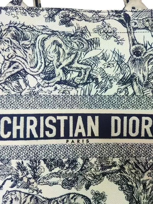Dior Toile De Jouy Small Book Tote - Blue