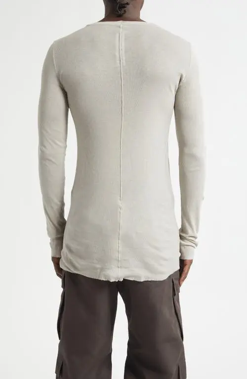 Rick Owens Long Sleeve Rib T-shirt - Pearl