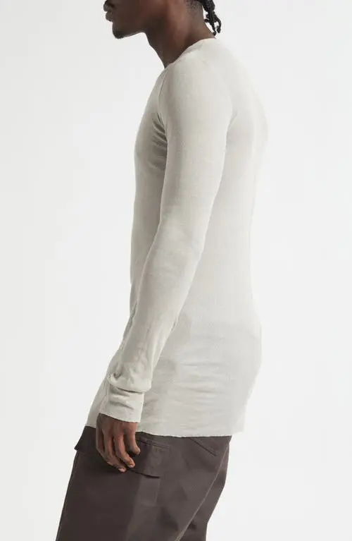 Rick Owens Long Sleeve Rib T-shirt - Pearl