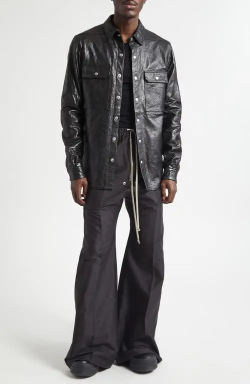 Rick Owens Pelle Leather Shirt Jacket