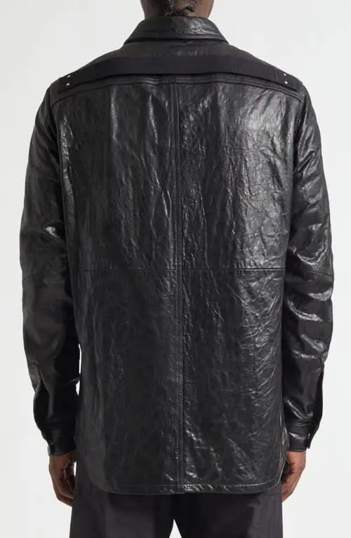 Rick Owens Pelle Leather Shirt Jacket