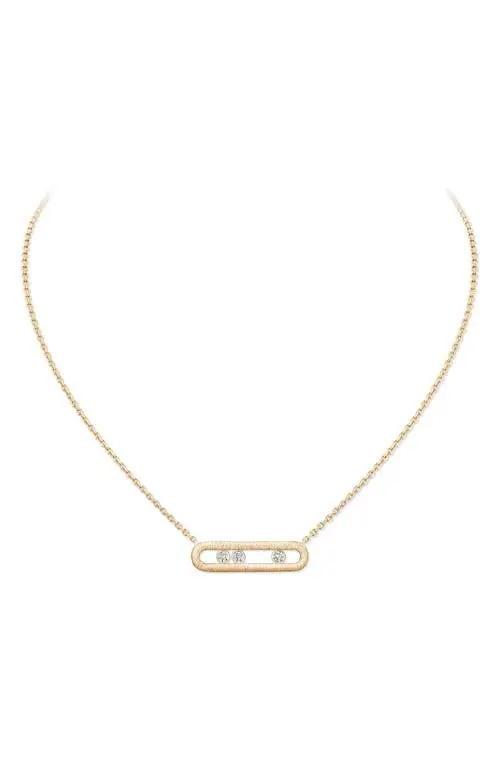 Messika Move Classique Ciselè Diamond Pendant Necklace - Yellow Gold