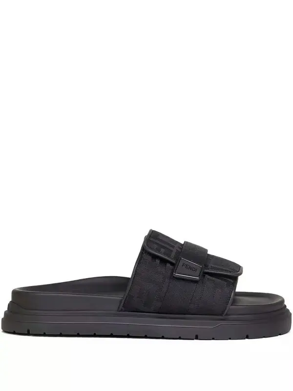 Fendi Jacquard Strap Slides