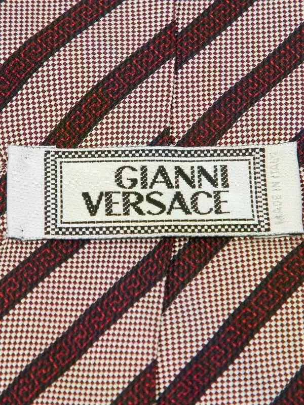 Versace Diagonal Stripe Pattern Neck Tie