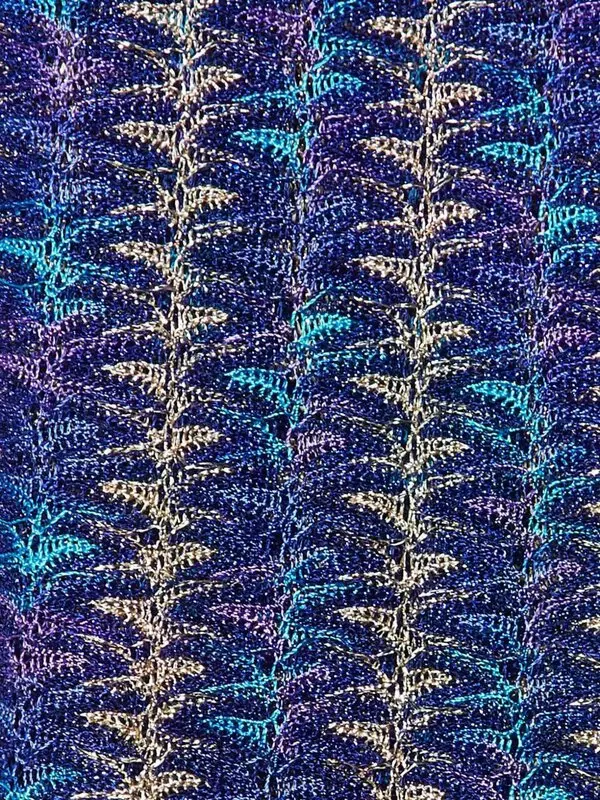 Missoni Knitted Scarf - Blue
